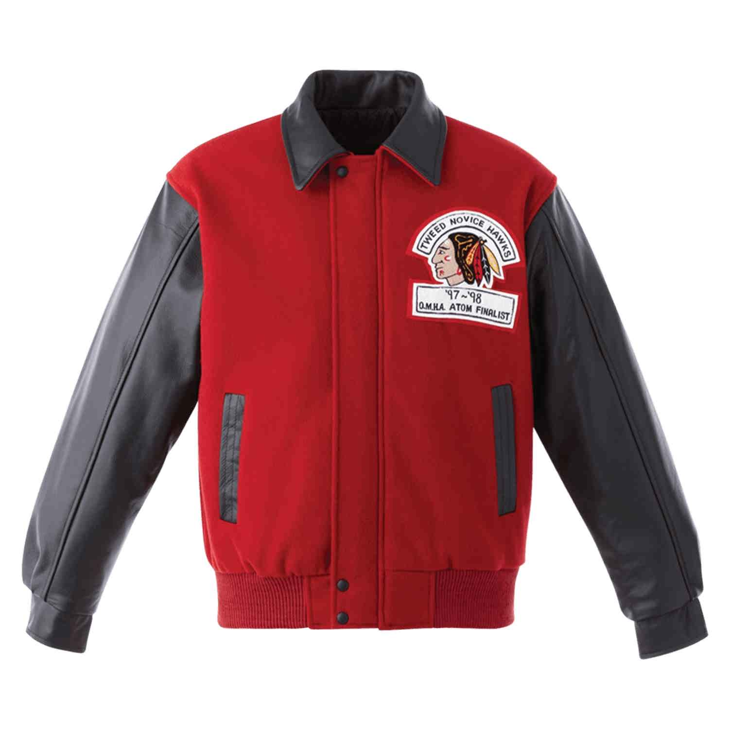 JK225 - Custom Melton leather varsity jacket – Canada Sportswear Corp