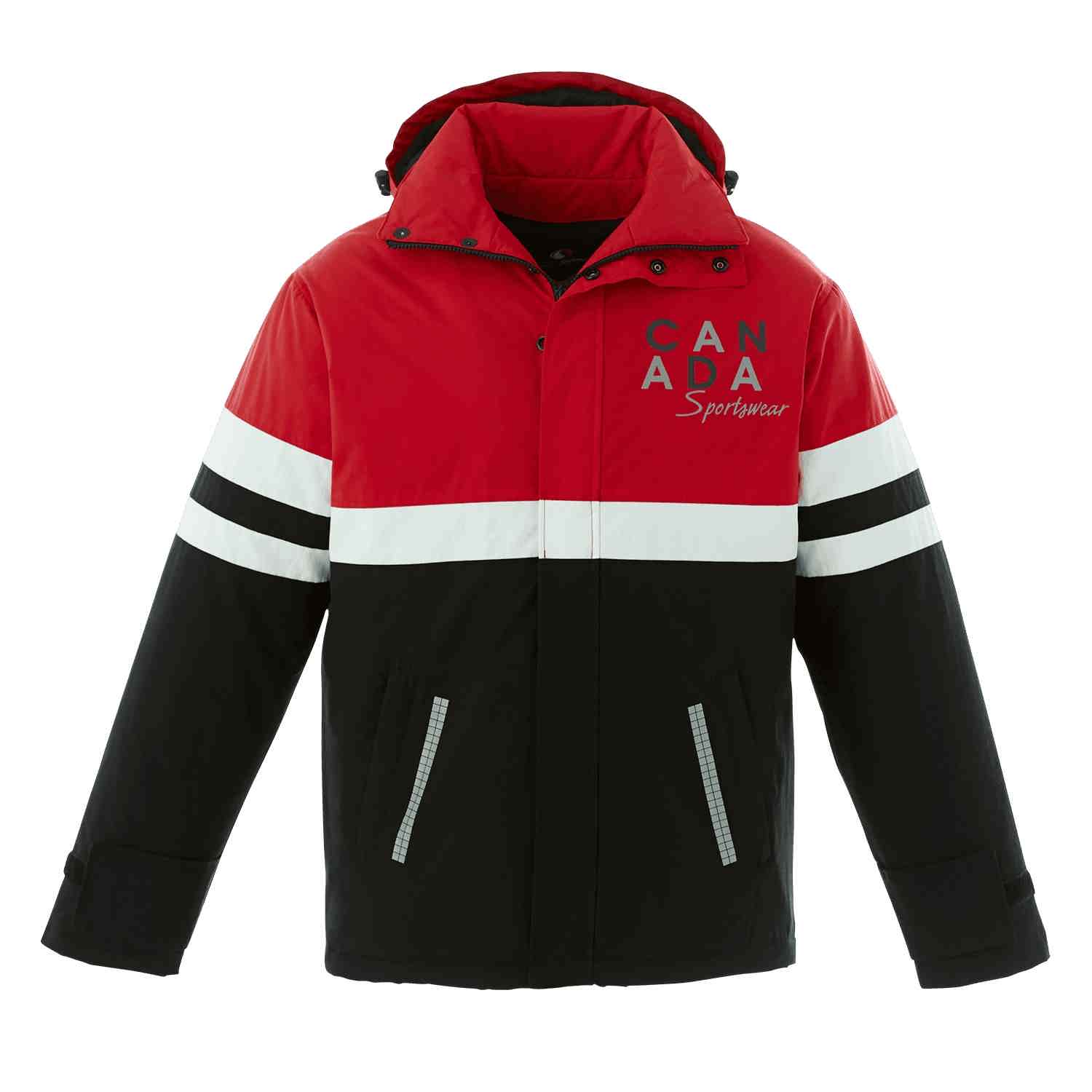 JK515 - Custom Three-toned insulated parka with detachable hood ...